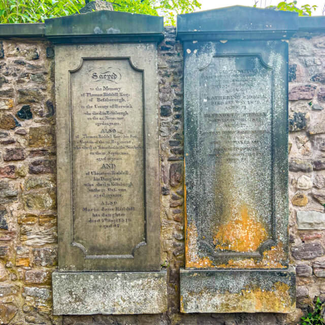 Image of the tombstone of Tom Riddell in Greyfriars Kirkyard Harry ...